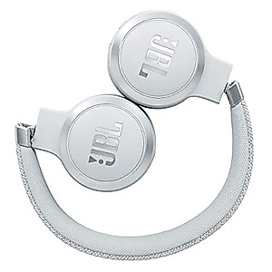 JBL Live 460NC - Wireless On-Ear Noise Cancelling Headphones with Long Battery Life and Voice Assistant Control - White, Medium