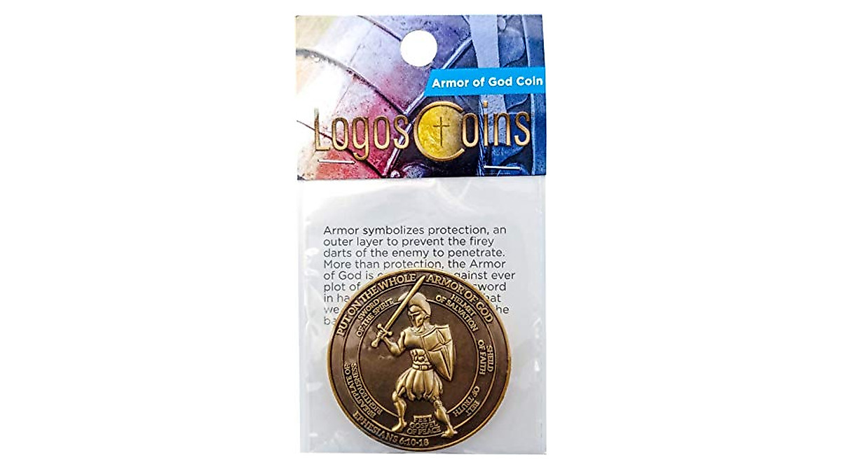 Antique Gold Plated Christian Challenge Coins