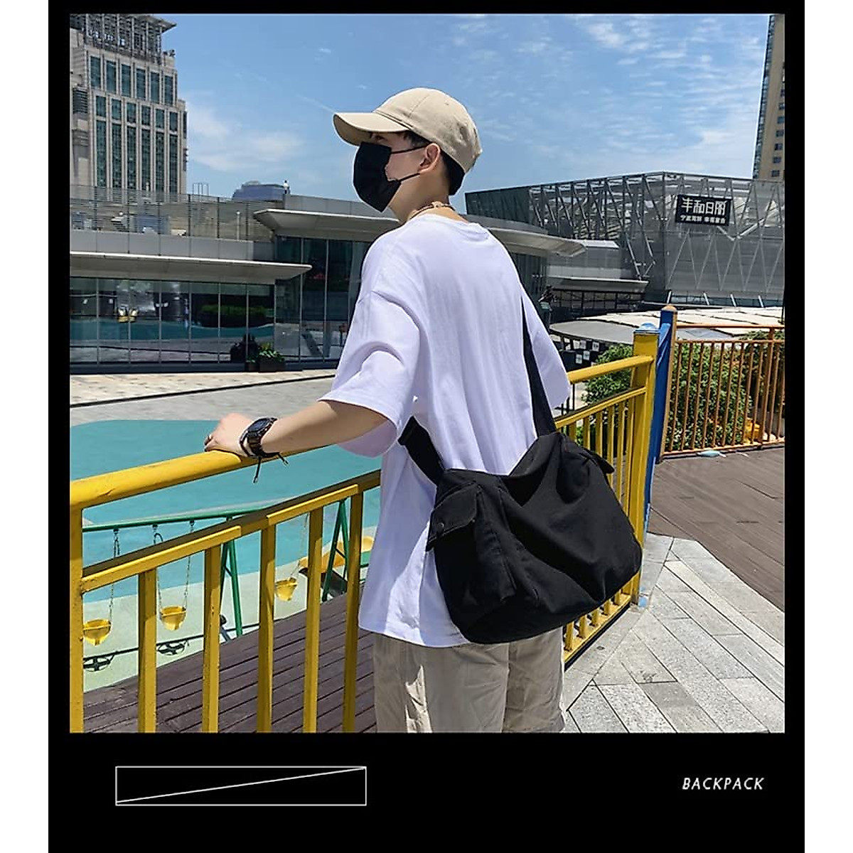 JQAliMOVV Canvas Tote Bag for Women - Large Hobo Bag Purse Aesthetic Casual Shoulder Crossbody Canvas Tote Bag with Zipper and Pocket, Fairy Grunge Bag