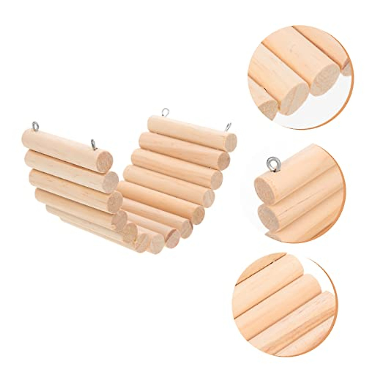 Ipetboom Toy for Mice Chews Cage Hanging Climbing Long Chinchilla Pig Ladder Suspension Multi-Function Pet Small Bridge Rat Sugar Parrot Animals Plaything Exercising Hamster Wooden Glider