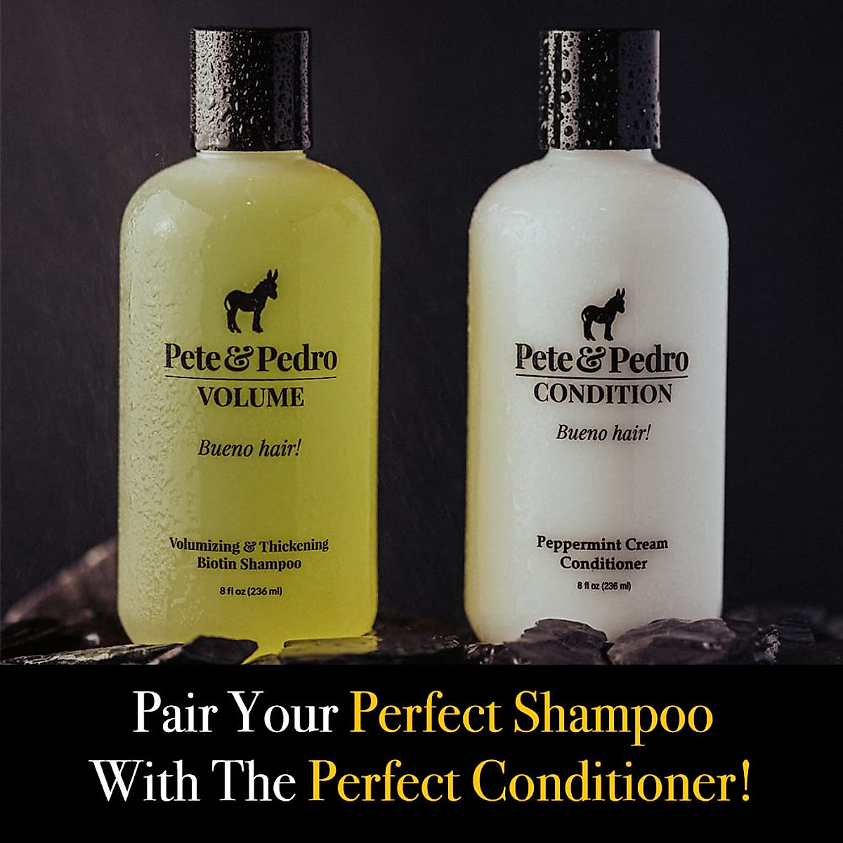 Pete & Pedro VOLUME SHAMPOO - Volumizing & Thickening Biotin Hair Strengthening Men's & Women Daily Cleansing Shampoo | Alcohol & Paraben Free | As Seen on Shark Tank, 8.5 oz.