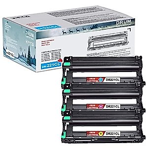 DR221CL LVE Compatible DR-221CL Black Drum Unit High Yield Replacement for Brother DR221 DR-221 Drum for MFC-9130CW MFC-9140CDN MFC-9340CDW DCP-9015CDW DCP-9020CDN Printer - 3 Pack(1C+1M+1Y)
