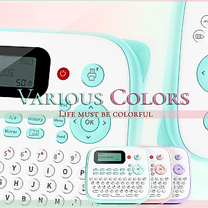 Vixic Label Maker Machine with Tapes - D210S 12mm Labeler, Portable Smart Label Maker with QWERTY Keyboard, Label Printer with Multiple Symbols Sticker for Home Office Organization School Supplies