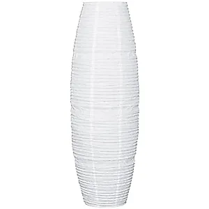 FERCAISH Rice Paper Floor Lamp Shade, Foldable and Minimalist Style Paper Lamps Classic Modern Paper Floor Light Bulb Cage Guard for Living Room Bedroom Décor