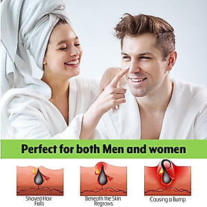 Princereigns Ingrown Hair Serum - Organic Razor Bump & Redness Solution for Men & Women, Ideal for Face, Bikini, Legs, Underarm, Prevents Future Ingrown Hairs, No Alcohol or Oils - 2 Fl. Oz