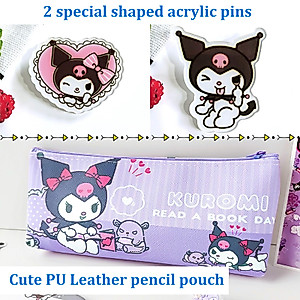 Koiswim Cute School Supplies Kawaii Stationery Gift Set, Including Gel Pens Notebook Pencil Cse Stickers Pins Badge Lanyard Sticky Note Bookmark (K)