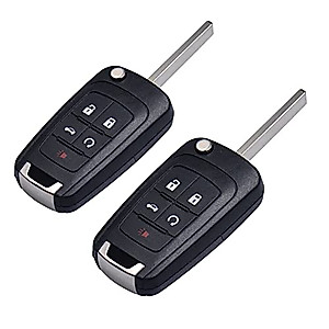 CAUORMOTE Key Fob Shell Case for Chevy Camaro Cruze Equinox Impala Malibu Sonic GMC, OHT01060512 315MHZ, 2 Pack(Shells Only)