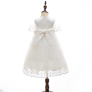Glamulice White Baby Girls Christening Baptism Tulle Dresses 3-6 Lace Floral Embroidered Newborn Birthday Party Wedding Gowns Infant Photo Shoot Communion Pageant Outfits Dress & Bonnet & Shoes 3M