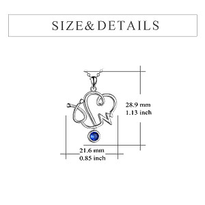 TIGER RIDER Stethoscope 925 Sterling Silver Zircon Necklace for Women, Medical Jewelry for Nurse, Jewelry Pendant Necklace Graduation Gift for Doctor, Best Friends