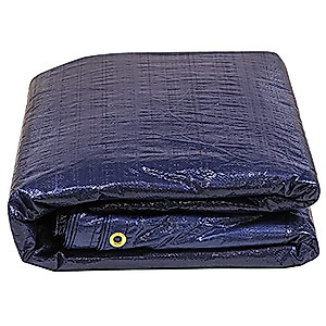 ColourTree 12' x 24' Premium Oval Blue Winter Swimming Pool Cover Tarp Tarpco Safety Extra Heavy Duty, Waterproof, UV Resistant (Cover Size: 16'x28’/ 4 ft .Overlap) ◆We Customize Size◆