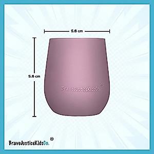 BraveJusticeKidsCo. | Teenie Tiny™ Silicone Developmental Baby-Led Weaning Drinking Cups (2 pack) (Mauve)