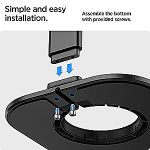 Spigen S380 (MagFit) Designed for Airpods Max Stand/MagSafe Charger [Charger Not Included] - Premium Aluminum Dual Headphone Stand Compatible with iPhone 14/13/12 Models - Space Gray