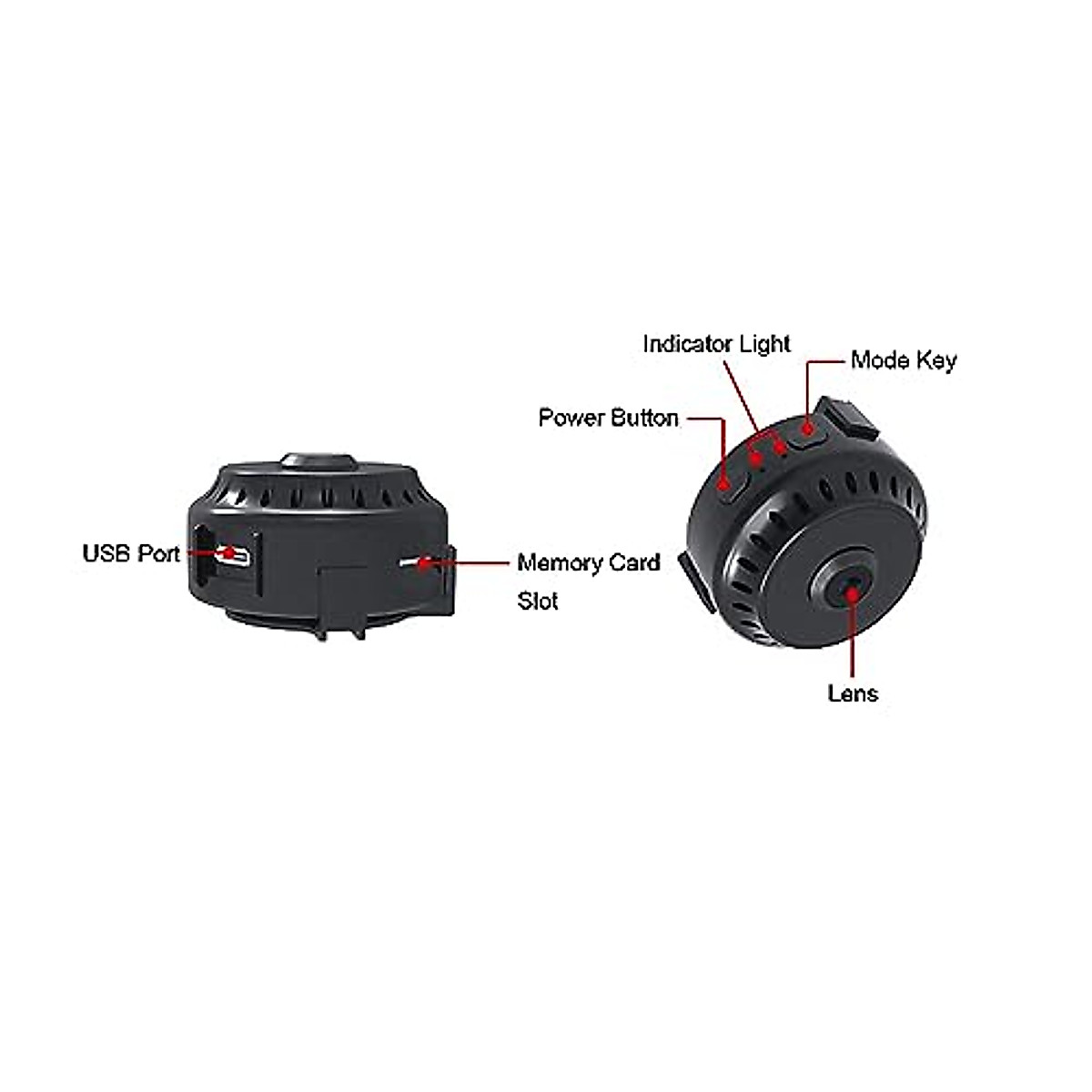 Eujgoov Mini WiFi Camera with Infrared Night Rechargeable Battery and HD Monitoring for Home Security