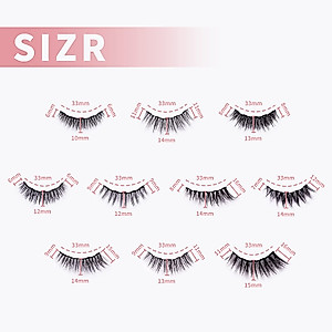 Magnetic Eyelashes with Tweezers and Waterproof Eyeliner, Reusable 3D Magnetic Eyelashes, Natural Look Magnetic Lashes Kit with 5 Styles Dramatic Long Eyelashes Faux Mink Lashes, No Glue (10 Pairs)