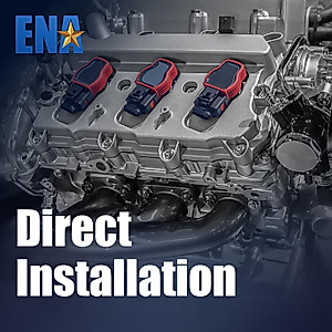 ENA Set of 8 Straight Boot Ignition Coil Pack Compatible with Ford Lincoln Expedition Explorer F-150 Super Duty Mustang Mountaineer 4.6l 5.4l 6.8l Replacement for DG511 C1541 FD508