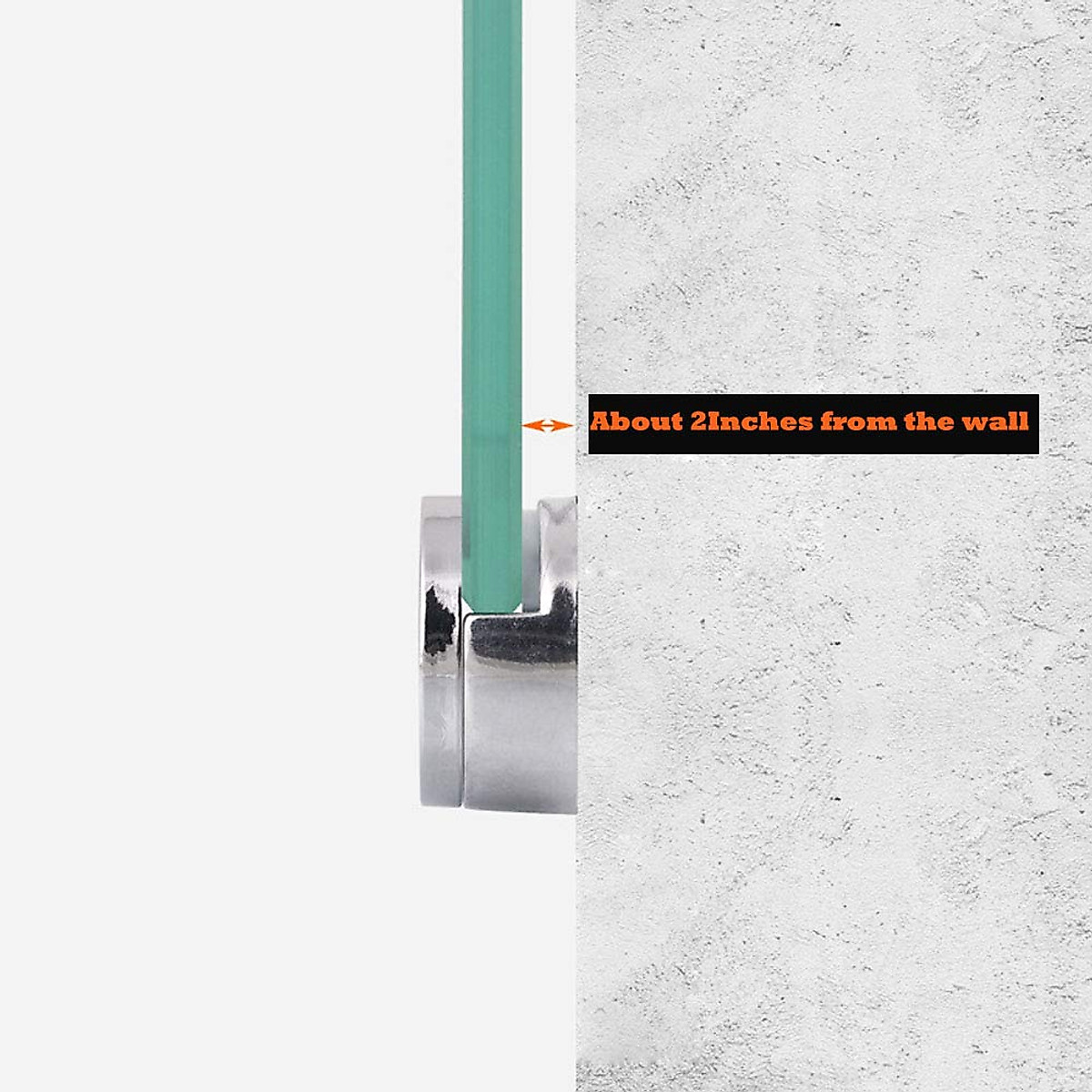 Wide Mirror Clip Set,Glass Shelf Bracket 4PCS, Polished Chrome