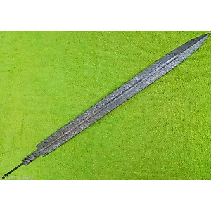 Damascus Steel Blank Blade Custom Handmade 32" Damascus Sword Blank Blade for knife making