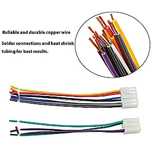 RED WOLF Radio Stereo Wire Harness w/Steering Wheel Control Switch Wiring Harness Replacement for Toyota 2003-2011, Scion/RAV4,Lexus Vehicles