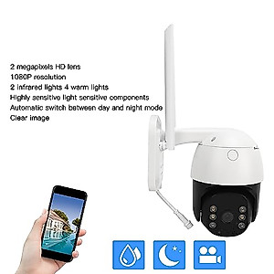 Solar Security Camera, 1080P Solar & Battery Powered Outdoor Camera with PIR Human Detection, APP Video Playback, IP66 Waterproof, for Home Security