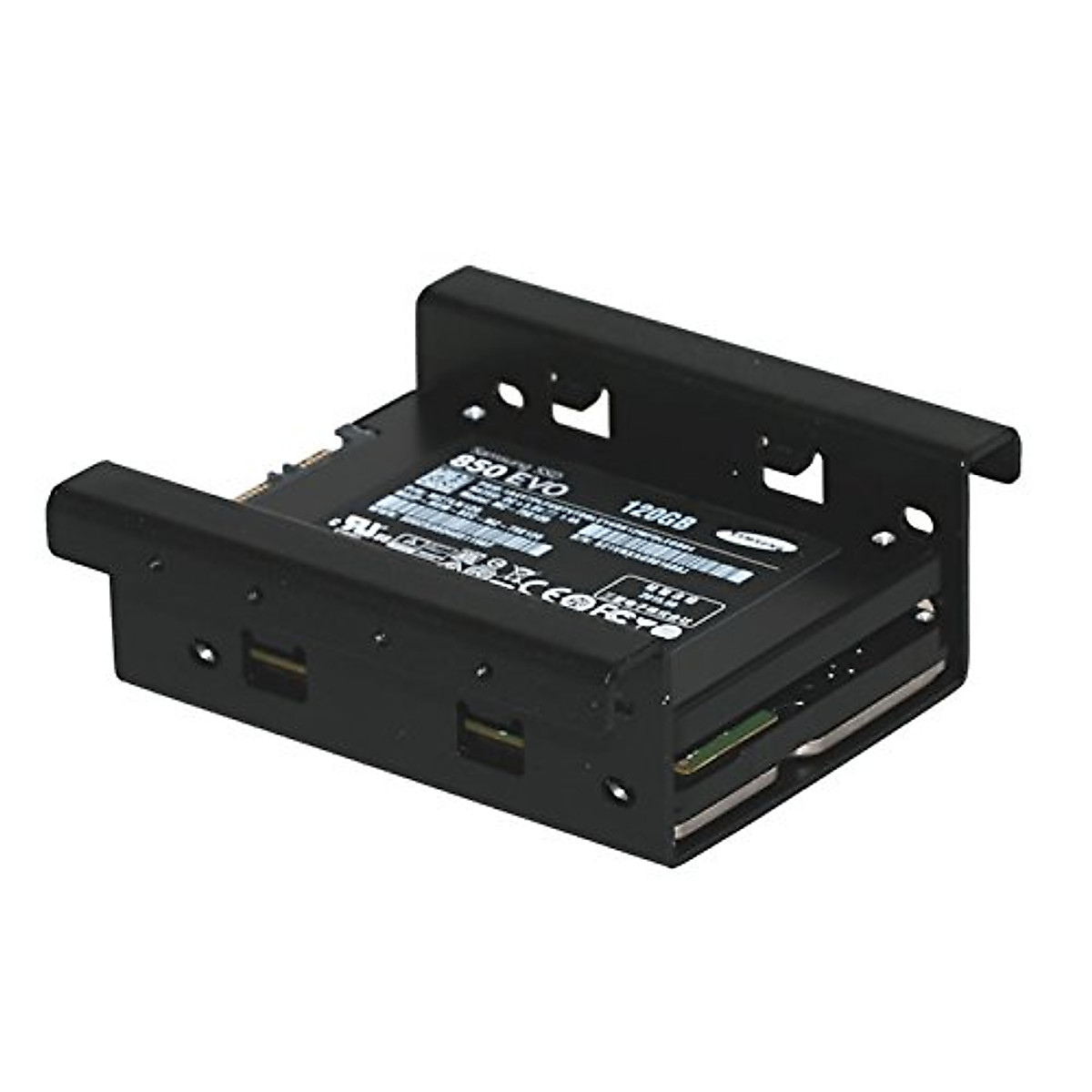 JXSZ Aluminum Dual 2.5" SATA IDE SSD/HDD to 3.5" Mounting Bracket for Desktop PC Drive Bay Kit