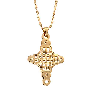 BR Gold Jewelry Ethiopian Coptic Cross Pendant African Abyssinian Ethiopia Cross Orthodox Christian