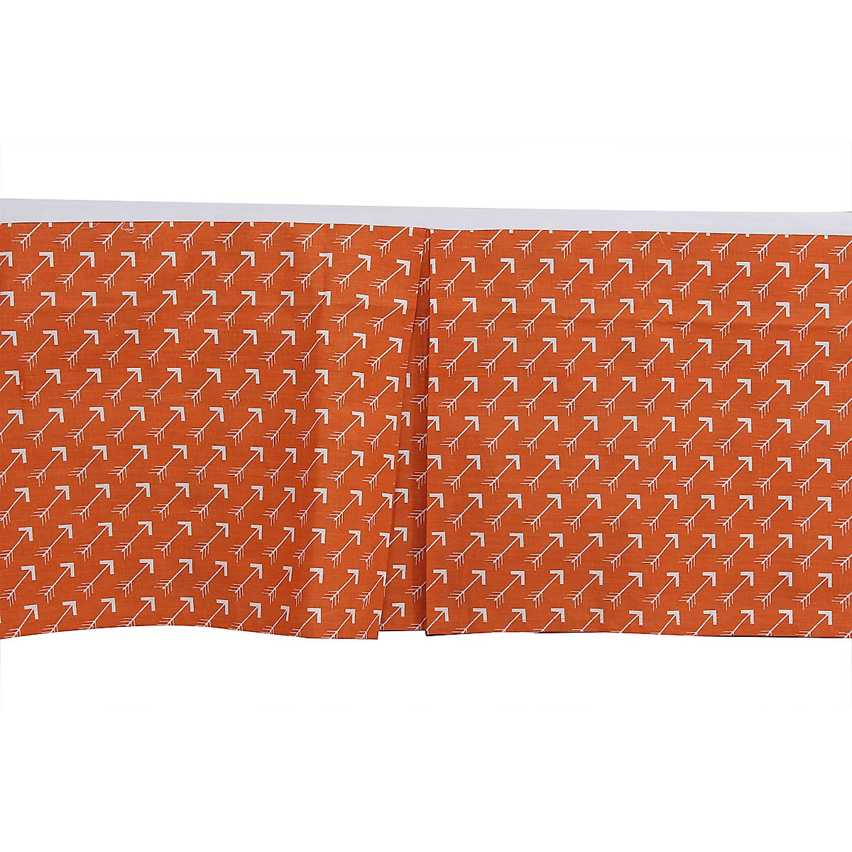 Bacati - Playful Foxes Orange/Grey Crib/Toddler Bed Skirt Dust Ruffle (Orange Arrows Print)