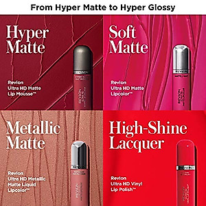 Revlon Ultra HD Metallic Matte Liquid Lipcolor, Liquid Lipstick, Glam
