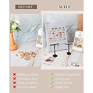 Henoyso 4 Pcs Velvet Ring Display 50 Slots Ring Stand Display Ring Holder for Selling Ring Organizer for Jewelry Tray Displays (Grey)