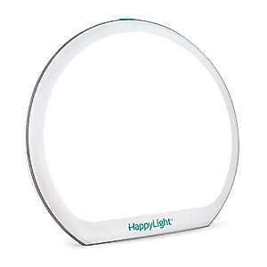 Verilux® HappyLight® Alba - New Round UV-Free LED Therapy Lamp, Bright White Light with 10,000 Lux, Adjustable Brightness, Color, and Countdown Timer