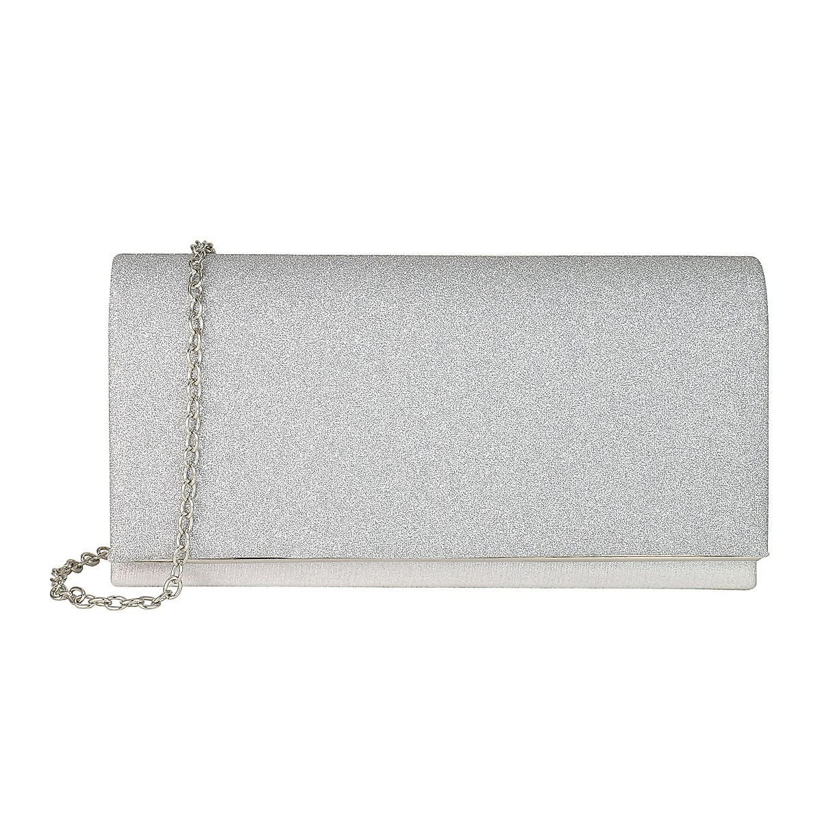 ZHANNI Evening Bag Clutch Purses for Women Ladies Sparkling Party Handbag Wedding Bag Prom Clutch(Silver)