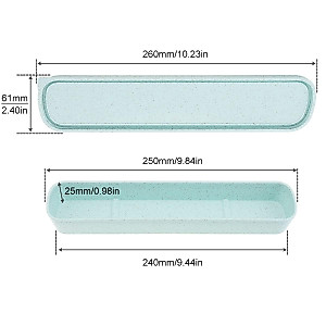 OriGlam 1pcs Portable Flatware Box Travel Tableware Storage Case Box, Utensil Case Flatware Storage Box for Cutlery Kit (Blue)