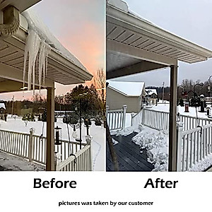 H&G lifestyles Roof Snow De-Icing Kit Self-Regulating-Plug-in Ready Heat Cable 100 feet 8 Watts Per Foot