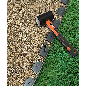 100pack 8-Inch Plastic Landscape Edging Spikes Landscape Anchoring Nail Spiral Landscape Stake for Weed Barrier, Paver Edging, Landscape Edging, Artificial Turf, Grass Pathway and More