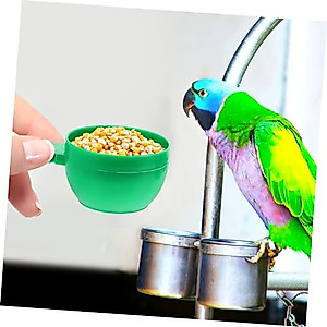 Gogogmee 36pcs Bird Cage Feeder Parrot Food Organizer Bird Feeder Bowl Bird Feeding Dish Bird Feeder Hanging Parrot Food Cup Parrot Cage Feeder Indoor Bird Feeder Pet Supplies Plastic Green