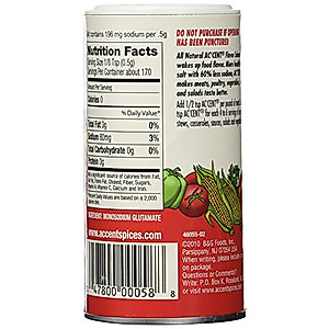 ACCENT FLAVOR SEASONING SPICE ALL NATURAL FOOD ENHANCER 3 OZ