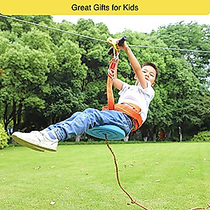 Velots Ziplines Kits for Backyard, 160FT 140FT 105FT 90FT 80FT Zip Lines Kit 350LB Kids Toys Play Set, Adults Playground Games Outdoor (90FT)