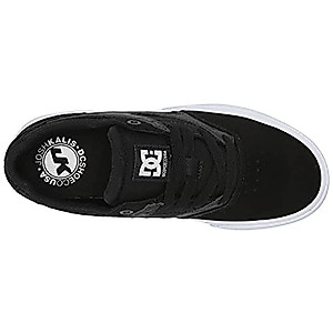 DC Men's Kalis Vulc Low Top Casual Skate Shoe, Black/White, 11 D M US