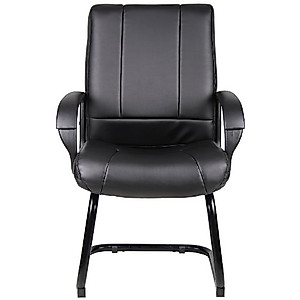 Boss Office Products Coressoft Mid Back Guest Chair in Black