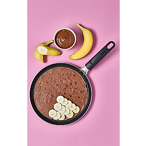 Tefal B55509 Easy Cook and Clean Crepe Pan 25 cm | Non-Stick Coating | Safe | Thermal Signal | Stable Base | Ideal Shape | Healthy Cooking | Black