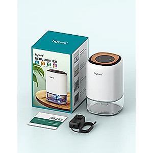 Hysure Small Dehumidifier for 2200 Cubic Feet(220 sq ft), Quiet Portable Deshumidificador for Home RV Bedroom Bathroom Basement Garage Wardrobe, 1400ml(49oz) Water Tank with Safe Auto Shut Off -White