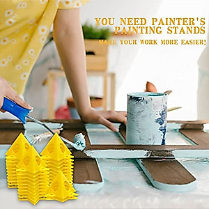 KATA 32pcs Pyramid Stands Painter's Painting Stands,Mini Cone Paint Stands for Canvas and Door Risers Support,Cabinet Paint Pouring