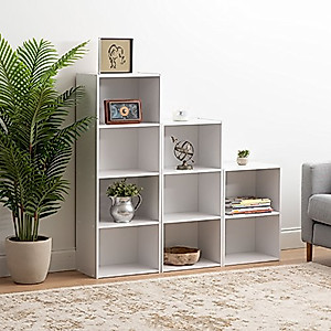 IRIS USA Small Spaces Wood, Bookshelf Storage Shelf, Bookcase, 2-Tier, White (596166)