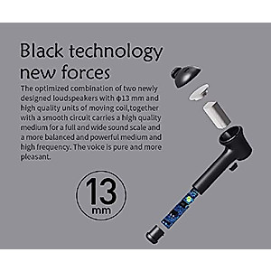 Bluedio Wireless Headphones with Face Recognition Feature, True Wireless Earbuds Bluetooth V5.0 Wireless Earphones Sports Running Headset with Charging Case Built-in Mic (Hurricane-HI Black)