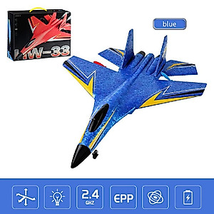Aquard Duck RC Airplane - Multi-Directional Remote Control Plane with Smart Gyroscope, Anti-Collision Silicone Nose RC Plane, Long Battery RC Glider for Kids and Adults (Blue)