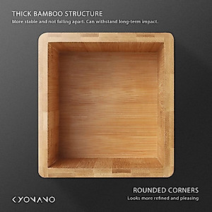 KYONANO Knock Box, Espresso Accessories, Espresso Knock Box, Coffee Knock Box with Durable Knock Bar and Non-Slip Base, Made of Bamboo and Stainless Steel, Knock Boxes Breville Machine Accessories