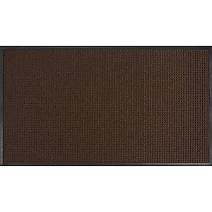 Amazon Basics Molded Carpet & Rubber Commercial Scraper Entrance Mat Square Pattern 3x5 Brown
