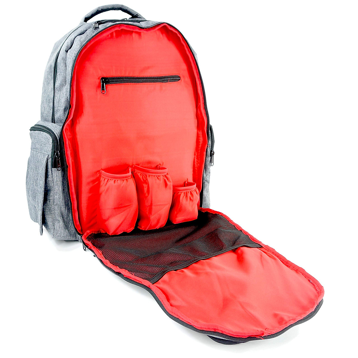 Diaper Tote Baby Nappy Messenger Bag Travel Purse For Mom & Dad w/Stroller Straps & Changing Pad Grey… (Tote)