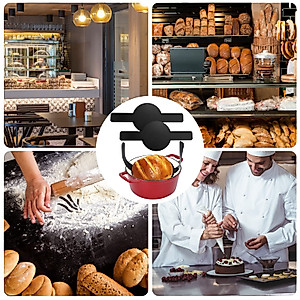 Silicone Bread Sling for Dutch Oven, 2 Pcs Non-Stick & Easy to Clean Bread Baking Mat Set Reusable Bread Sling with Long Handles Easy to Transfer Sourdough Bread