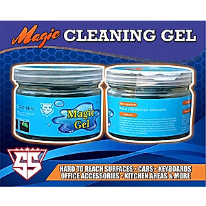 Cleaning Slime Gel for Car -Dust Cleaning Gel for Keyboard - Safe & Reusable Car Slime -Easy-to-Use Car Cleaning Kit -Universal Dust Cleaner for Home & Office -Laptop Cleaning Gel (160g) Blue