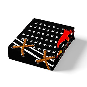 Teens Fireman Duvet Cover Set,Kids Retro American Flag Bedding Set King Size,Red and Black Comforter Cover for Boys Bedroom Decor,Flame Quilt Cover with 2 Pillow Cases(No Comforter)